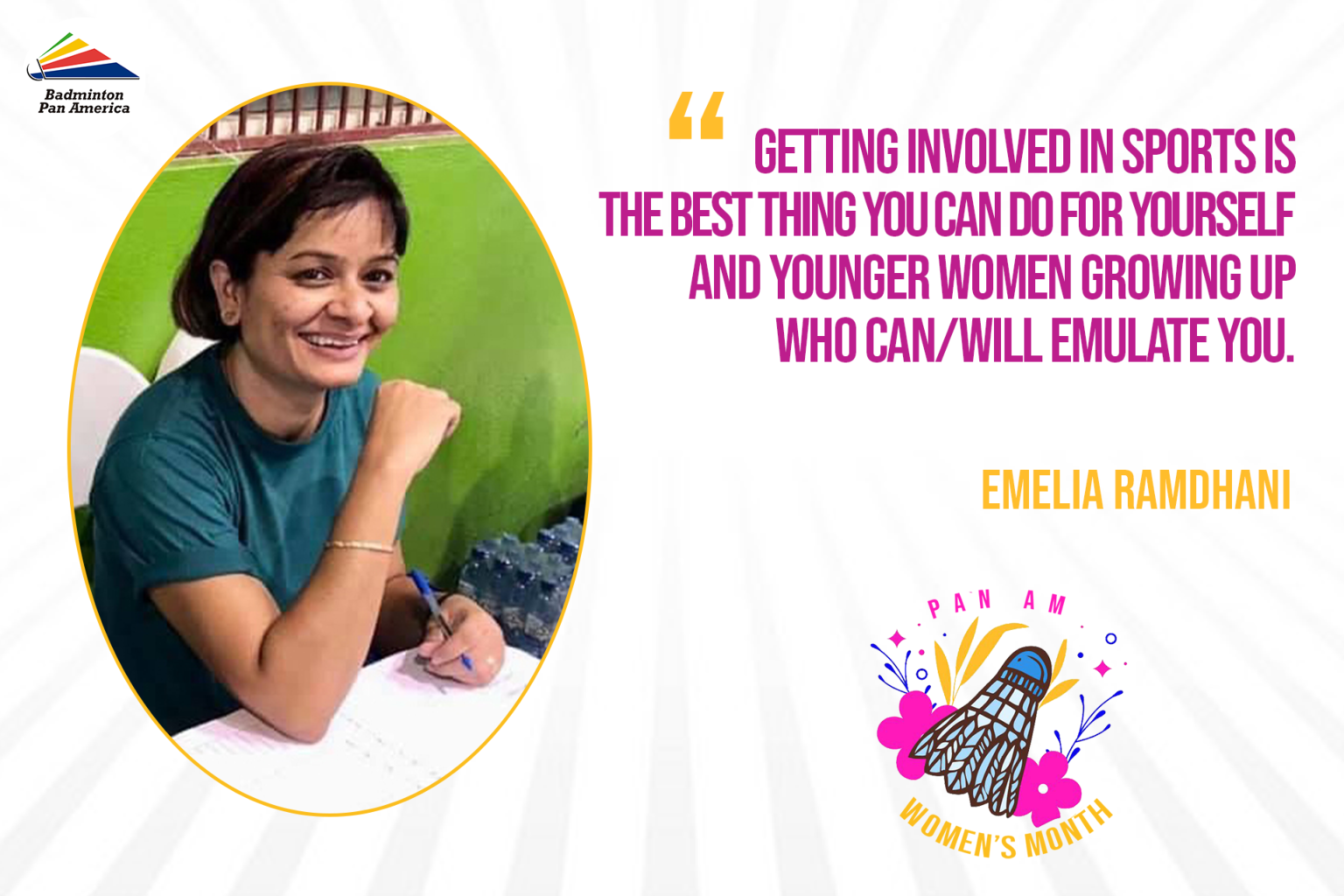 “Sports Has Given Me So Much” – Emelia Ramdhani – Badminton Pan America